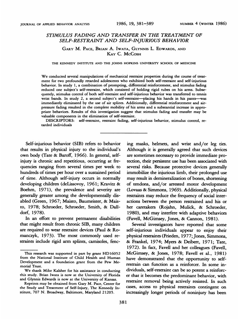 Pace et al, 1986 | PDF | Elbow | Reinforcement