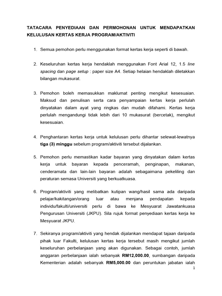 Format Kertas Kerja Pelajar - FPM | PDF