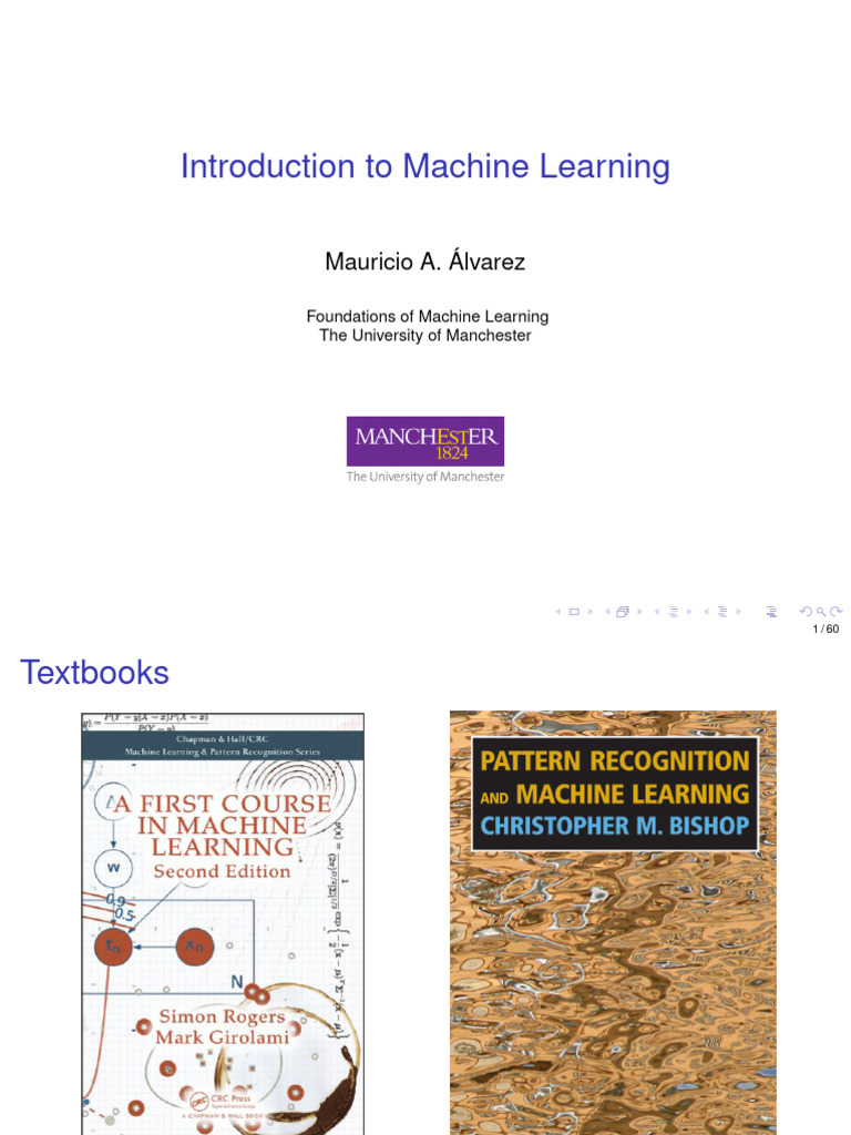 Lecture1 Intro ML | PDF | Machine Learning | Probability Distribution