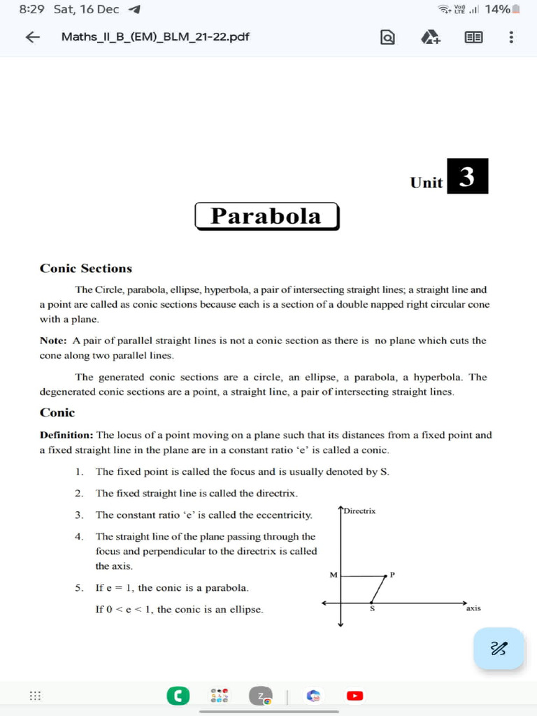 Parabola Textbook | PDF | Algebraic Geometry | Geometric Shapes