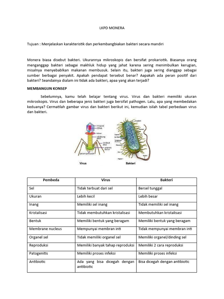 LKPD Monera | PDF