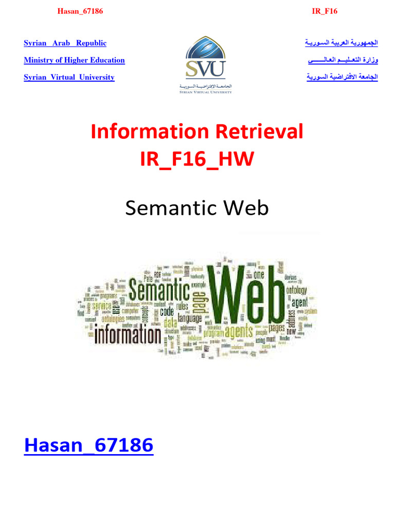 ISE IR F16 Hasan 67186 HW | PDF | Semantic Web | Resource Description Framework
