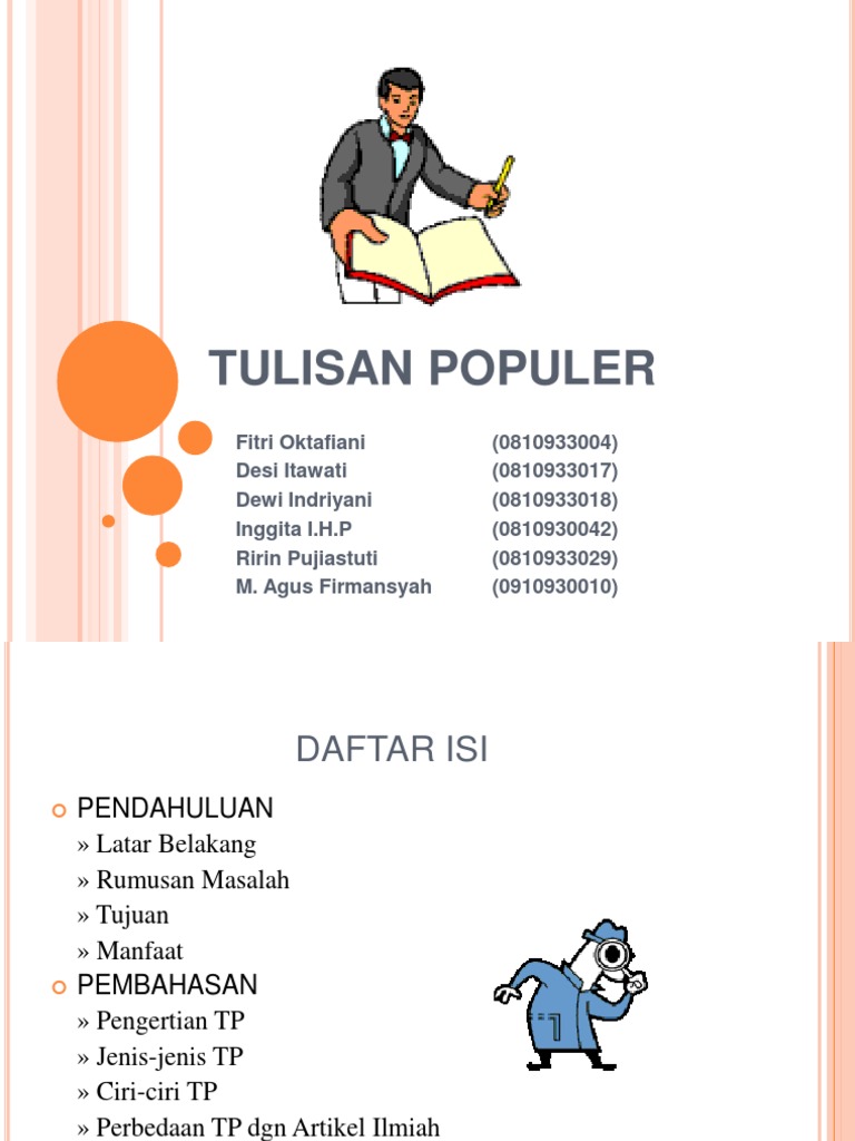 Panduan Menulis Tulisan Populer | PDF | Seni & Disiplin Bahasa