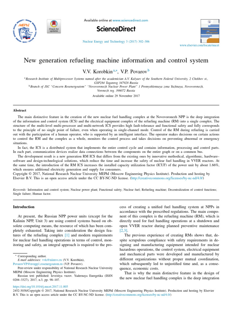 New Generation Refueling Machine Information and 2017 Nuclear Energy ...