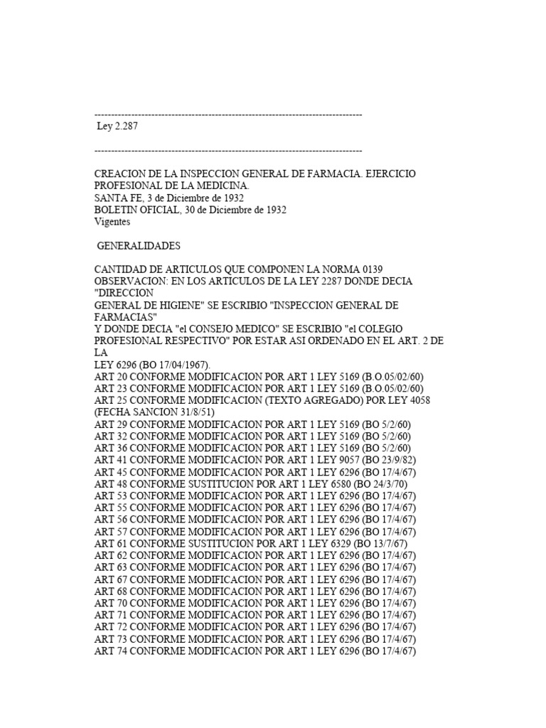 Ley Provincial 2287 | PDF | Farmacia | Parto
