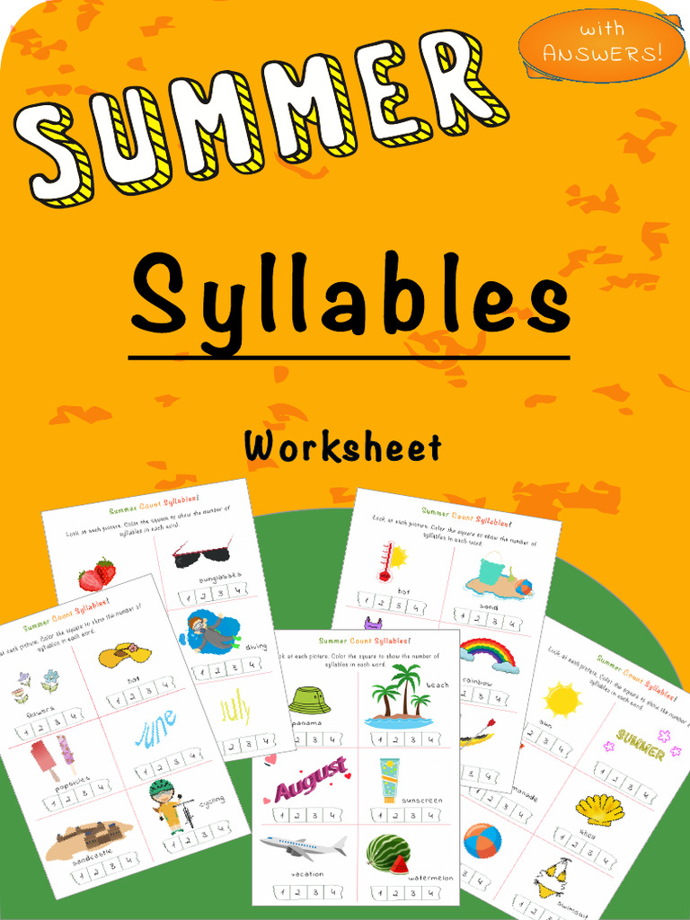 Summer Syllable Cards | PDF