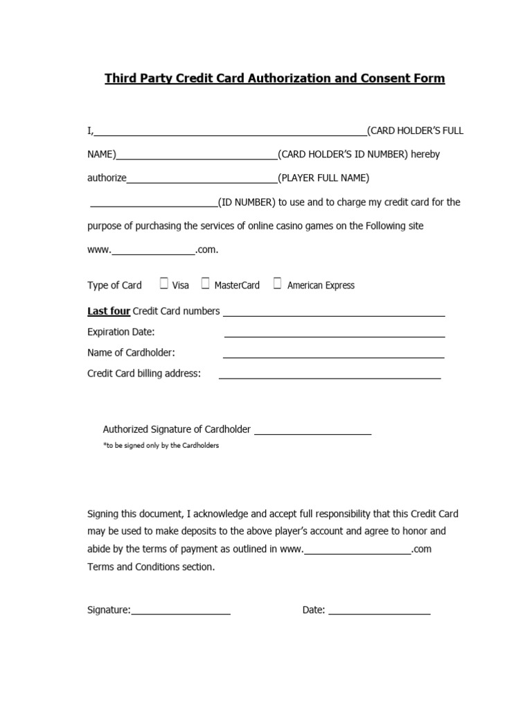 Credit Card Authorization and Consent Form en | PDF