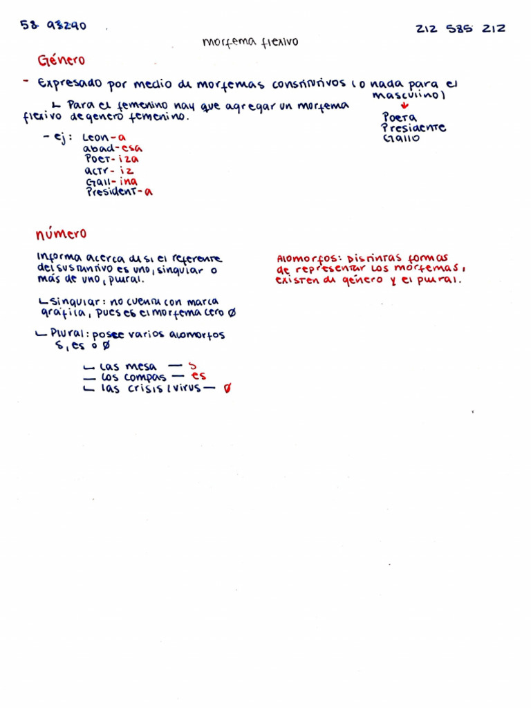 Morfema Flexivo | PDF