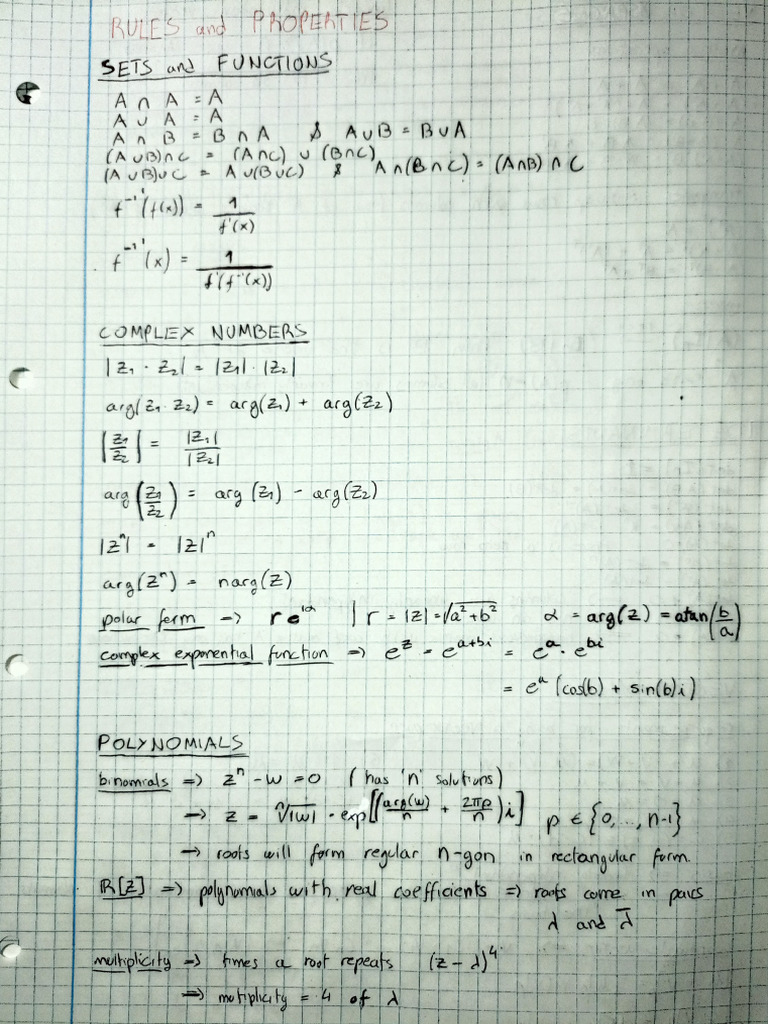 Math 1a Notes | PDF | Physics | Group Theory