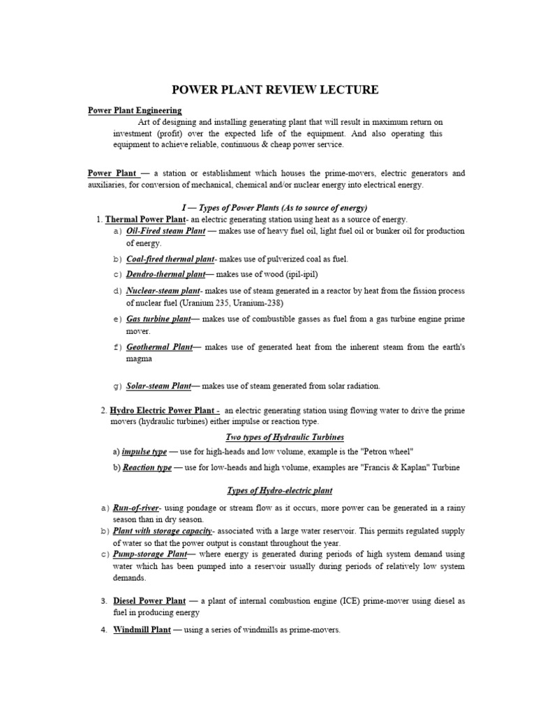 POWER-PLANT Docs | Download Free PDF | Power Station | Electricity Generation
