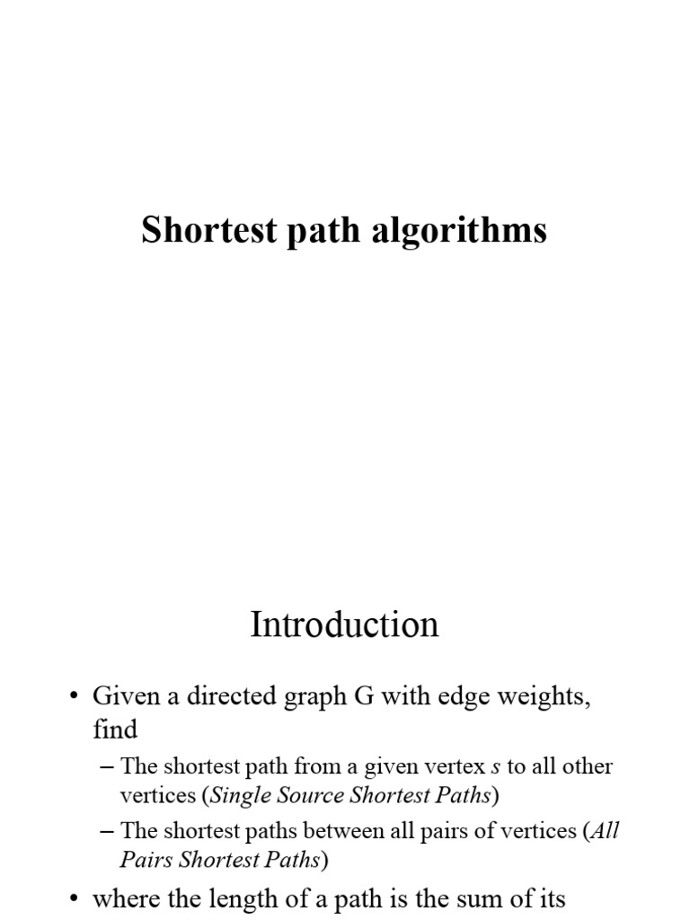 Shortest Path Pdf Discrete Mathematics Combinatorics 2489