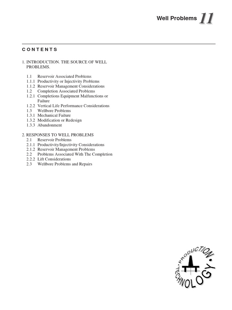 Well Problems | PDF | Casing (Borehole) | Petroleum Reservoir