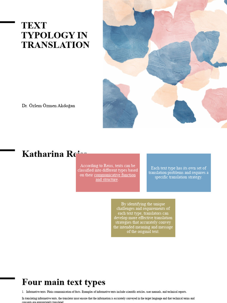 Text Typology in Translation Strategies | PDF | Translations ...