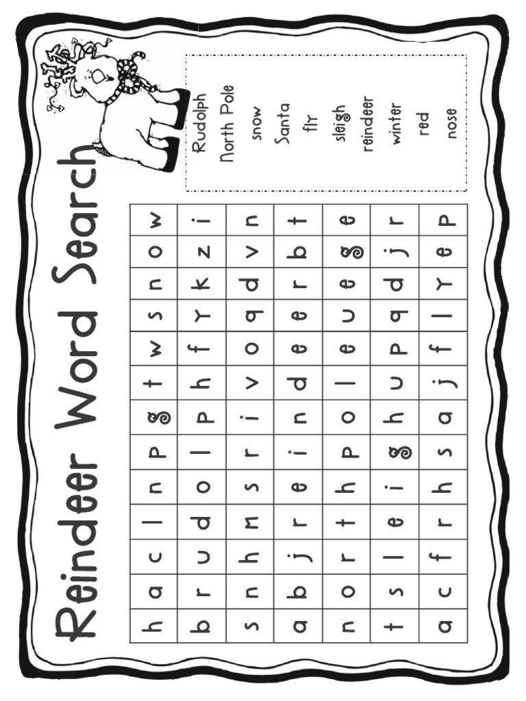 Reindeer Word Search | PDF