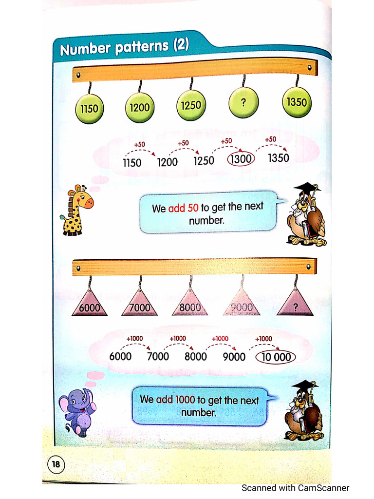 MATHS 3, p.18 NUMBER PATTERNS | PDF