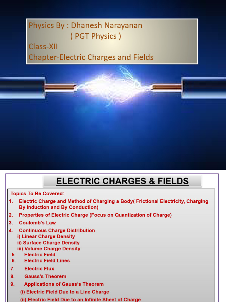 Electric Charges and Fields Overview | PDF | Electric Charge | Electric ...
