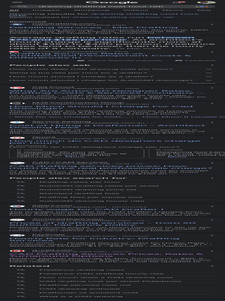 CAD Drafting Hourly Rates Guide | PDF | Computer Aided Design ...