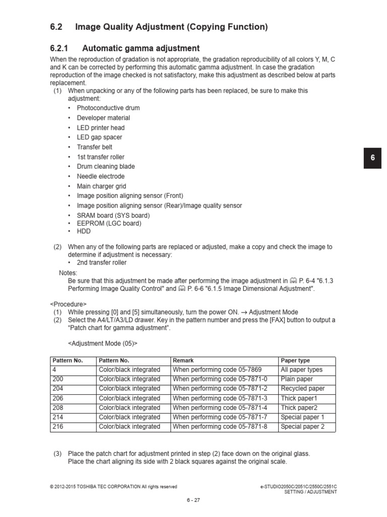 e-STUDIO Image Quality Adjustment Guide | PDF | Color | Magenta