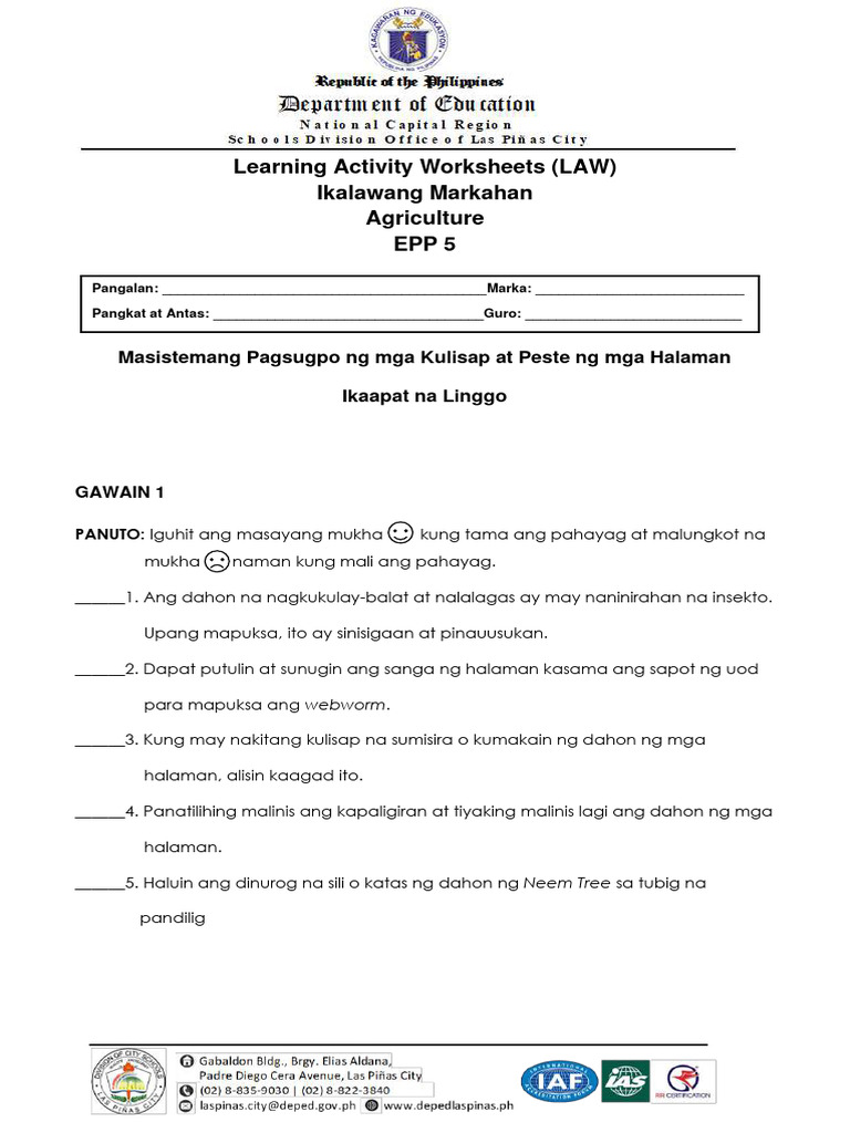 Final - Week-4-Law-Epp-5-Q2-Agriculture | PDF