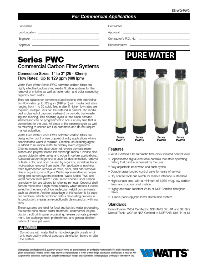 02-WTS Storage Tank PWC10111D10 | PDF | Water Purification | Water