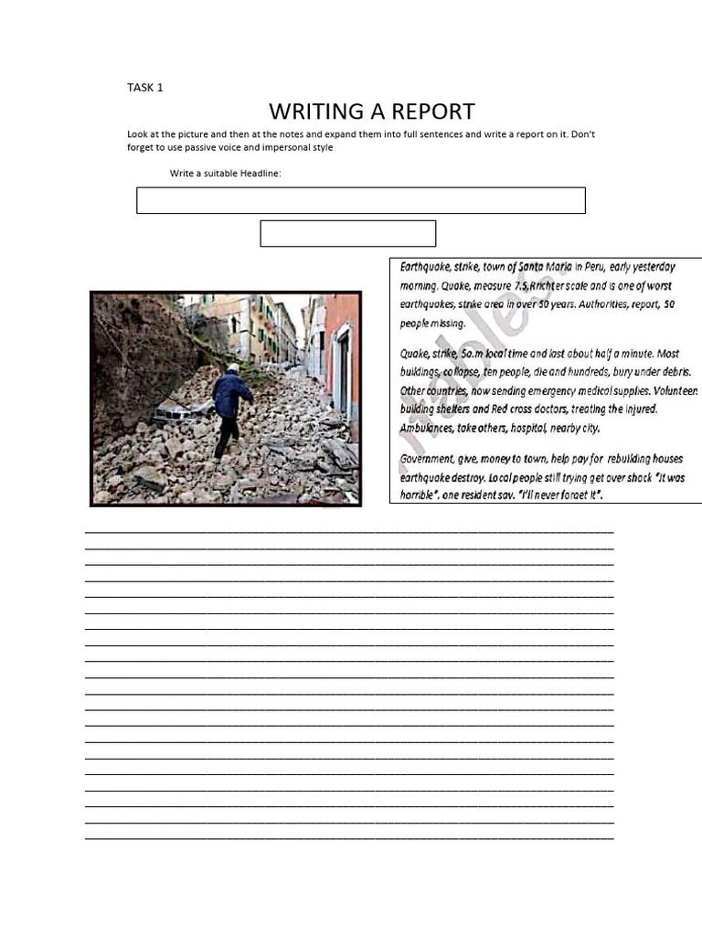 Report Writing Worksheet | PDF
