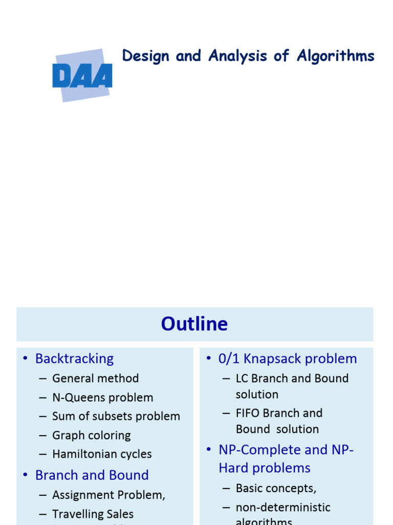 Daa M-5 | PDF | Time Complexity | Computational Problems