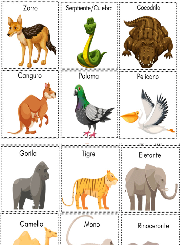 Animales Salvaje y Dmestics | PDF