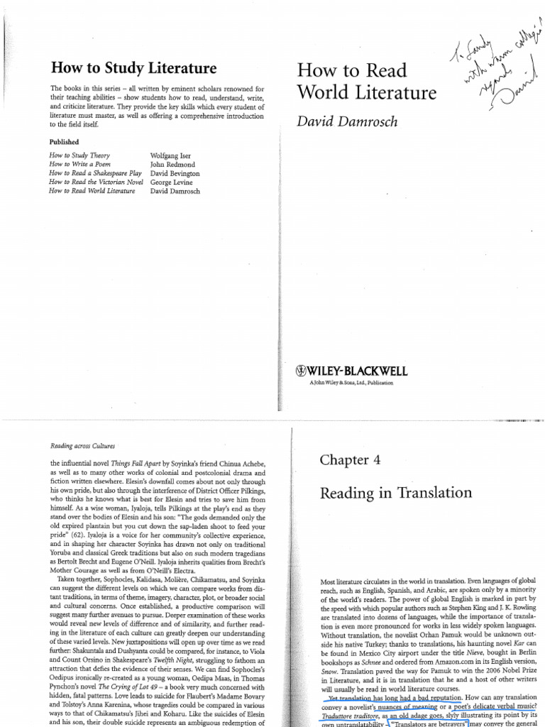 Damrosch Reading in Translation | PDF