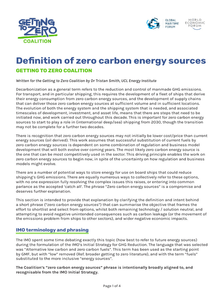 Getting-to-Zero-Coalition_Zero-carbon-energy-sources | PDF | Climate ...