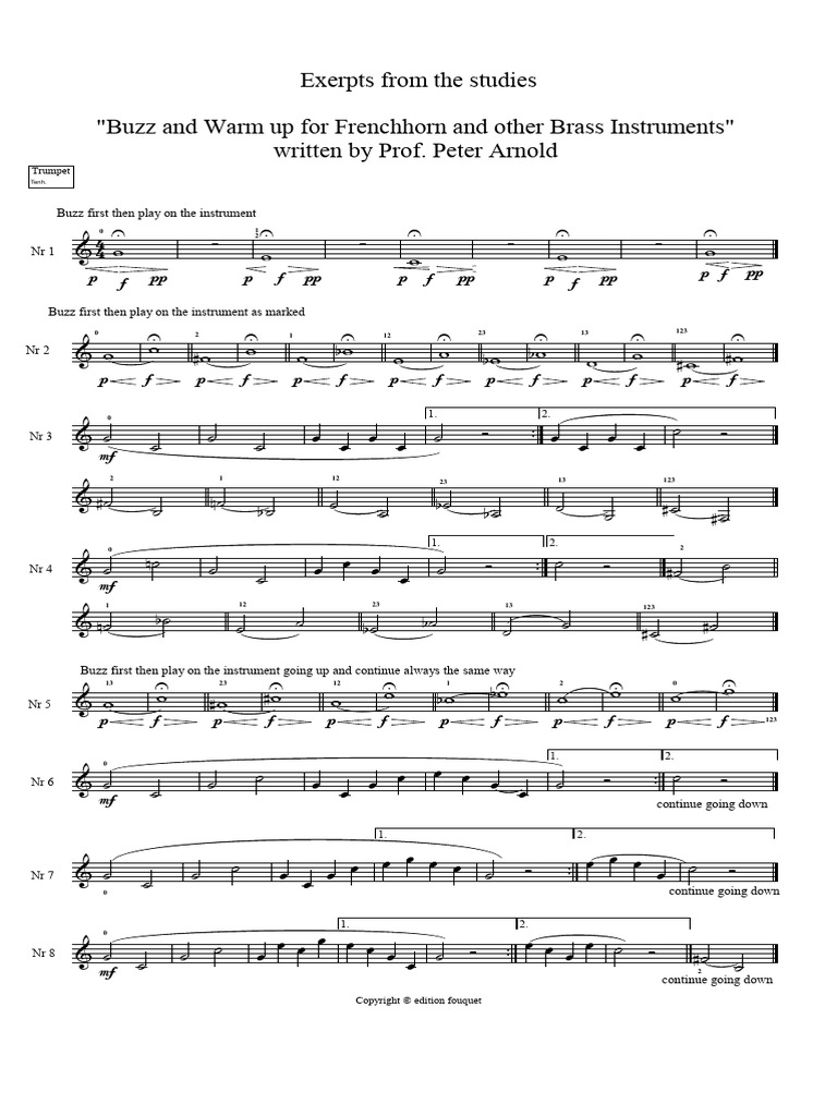 Buzz and Warm Up +++ Buzzer Trumpet-Tenh. | PDF