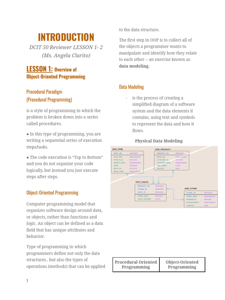 DCIT-50-REVIEWER-201B (1) | PDF | Object Oriented Programming | Java (Programming Language)