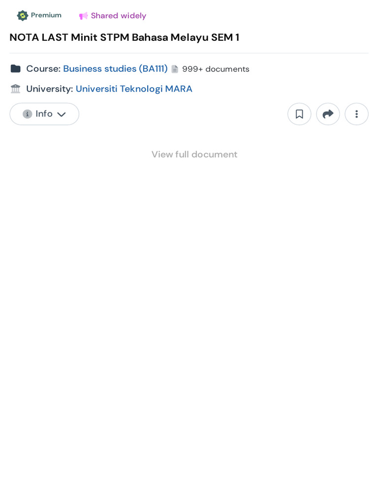 STPM Bahasa Melayu Sem 1 Notes | PDF | Computers
