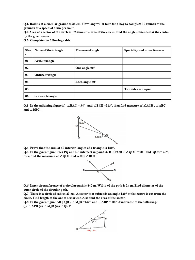 Straight Lines and Angles | PDF