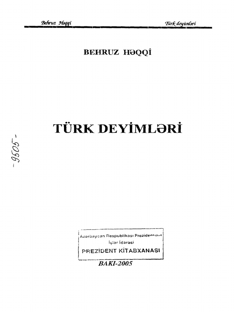 Deyimler-Behruz Hakkı | PDF