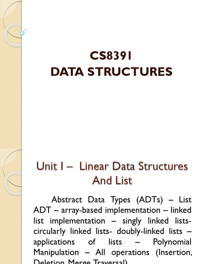 Unit 1 Pdf Data Structure Pointer Computer Programming