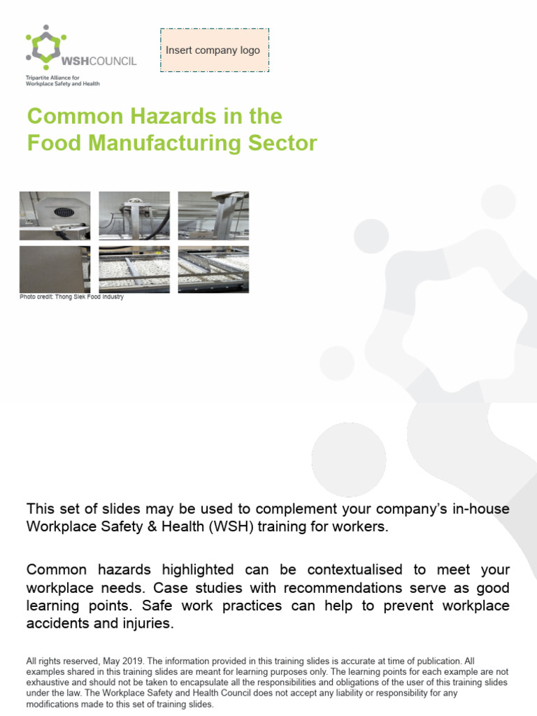 Food Manufacturing Safety Hazards | PDF | Occupational Safety And ...