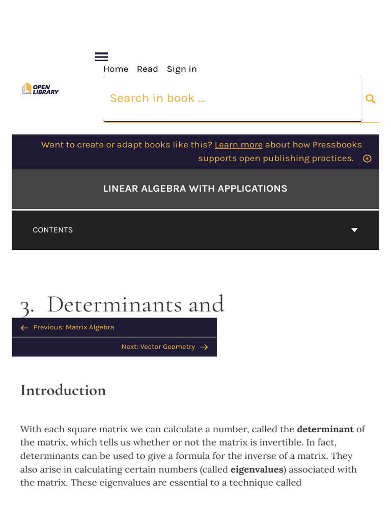 Determinants and Diagonalization - Linear Algebra | PDF | Eigenvalues And Eigenvectors | Matrix ...