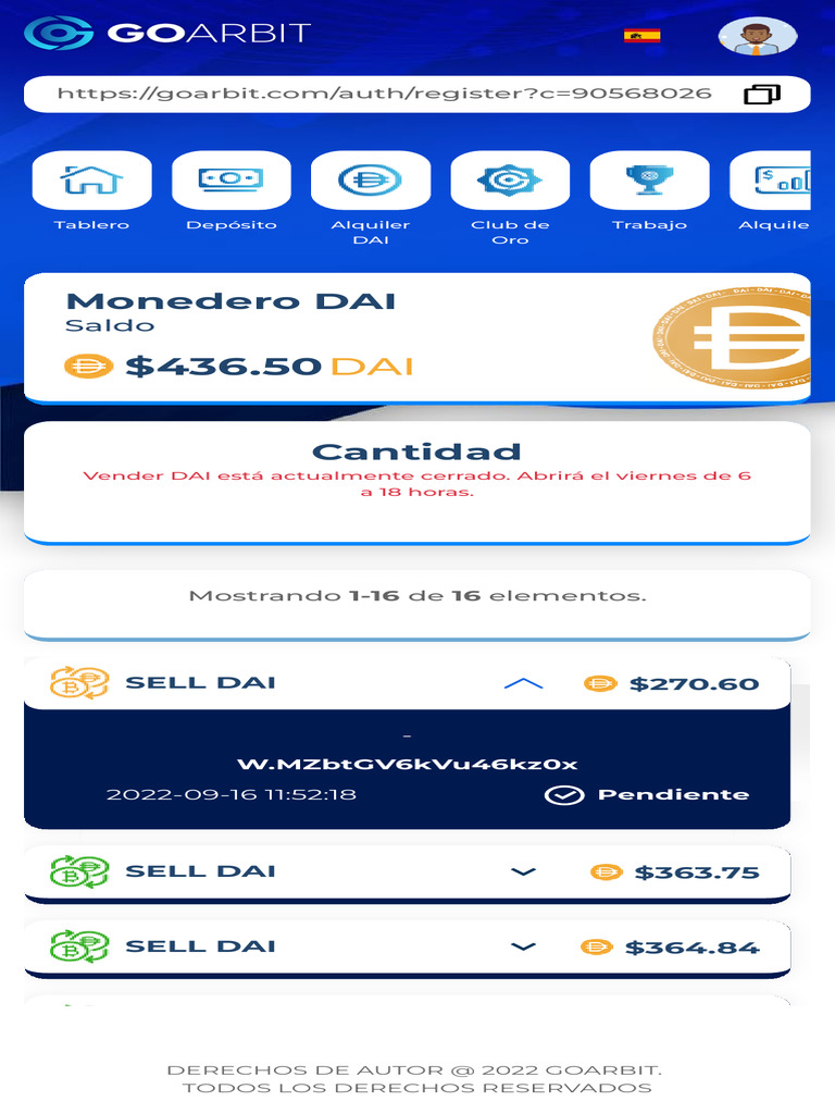 Resumen de Monedero DAI en Goarbit | PDF
