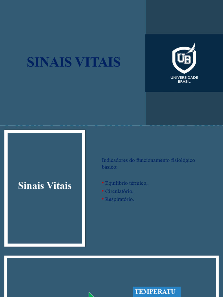 Aula - Sinais Vitais - ATUALIZADA Set 22 | PDF | Pressão sanguínea ...
