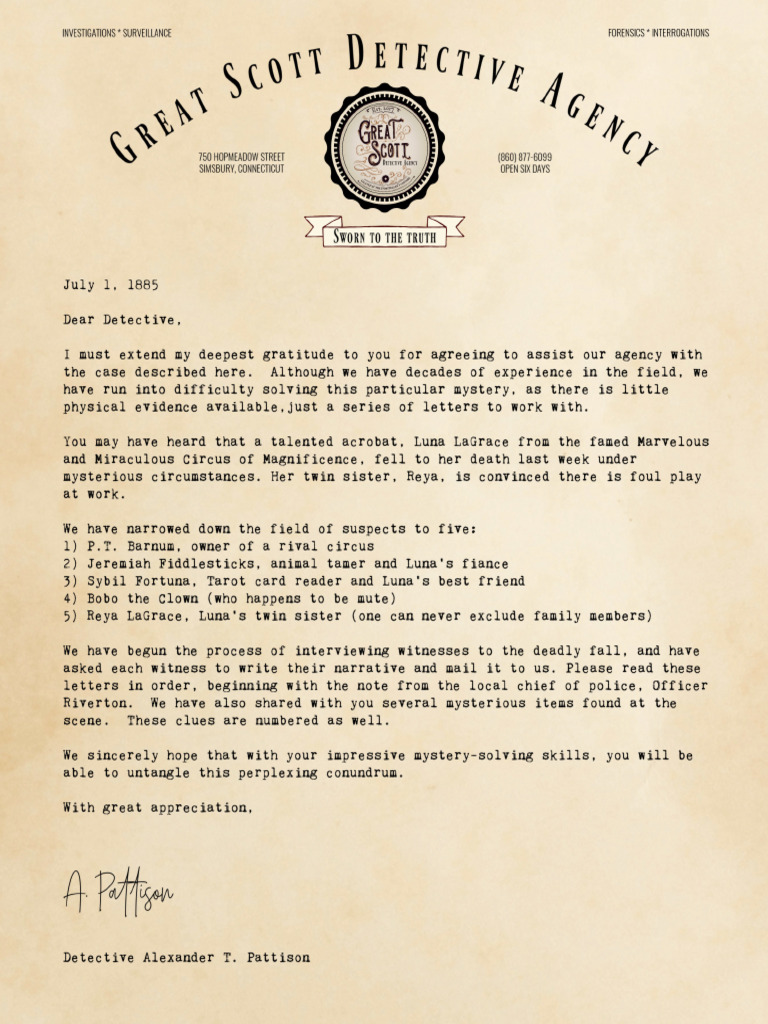 1 - Letter From Detective Pattison | PDF
