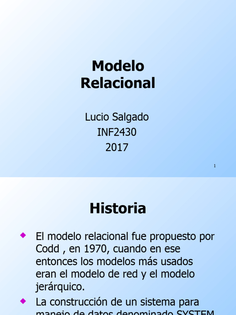 Capitulo4 ModeloRelacional | PDF | Base de datos relacional | Modelo relacional