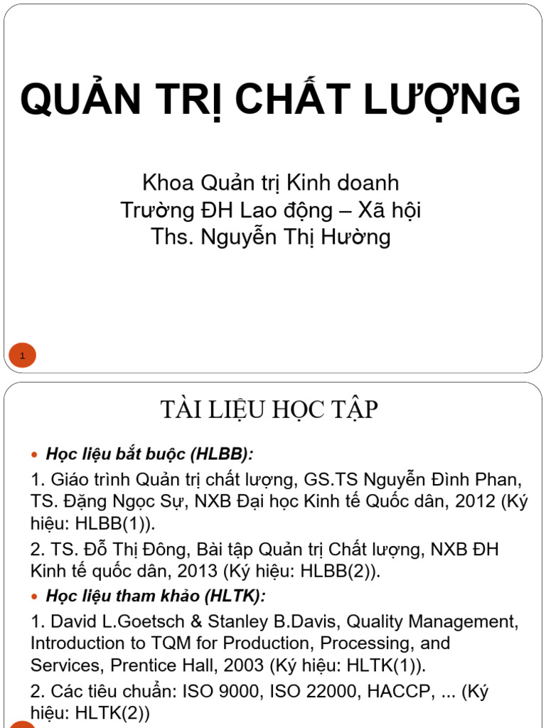 Chuong 1 - Khai Quat Ve CL Va QTCL | PDF