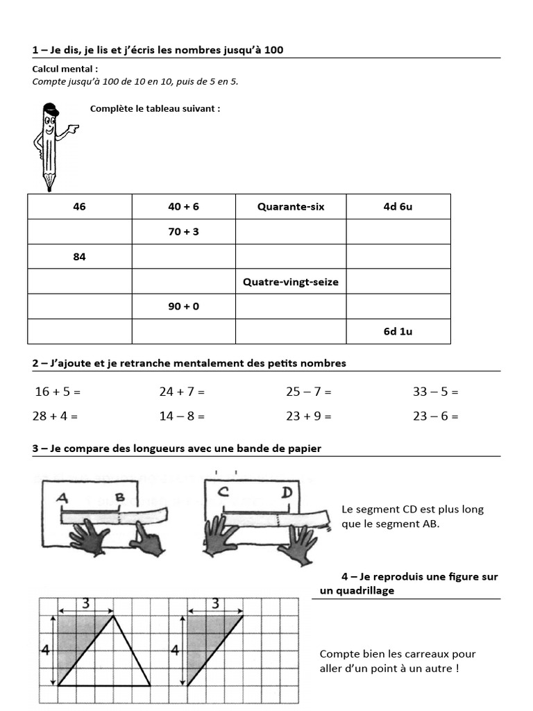 Maths CE2 : Exercices et Calculs | PDF | Multiplication | Notation