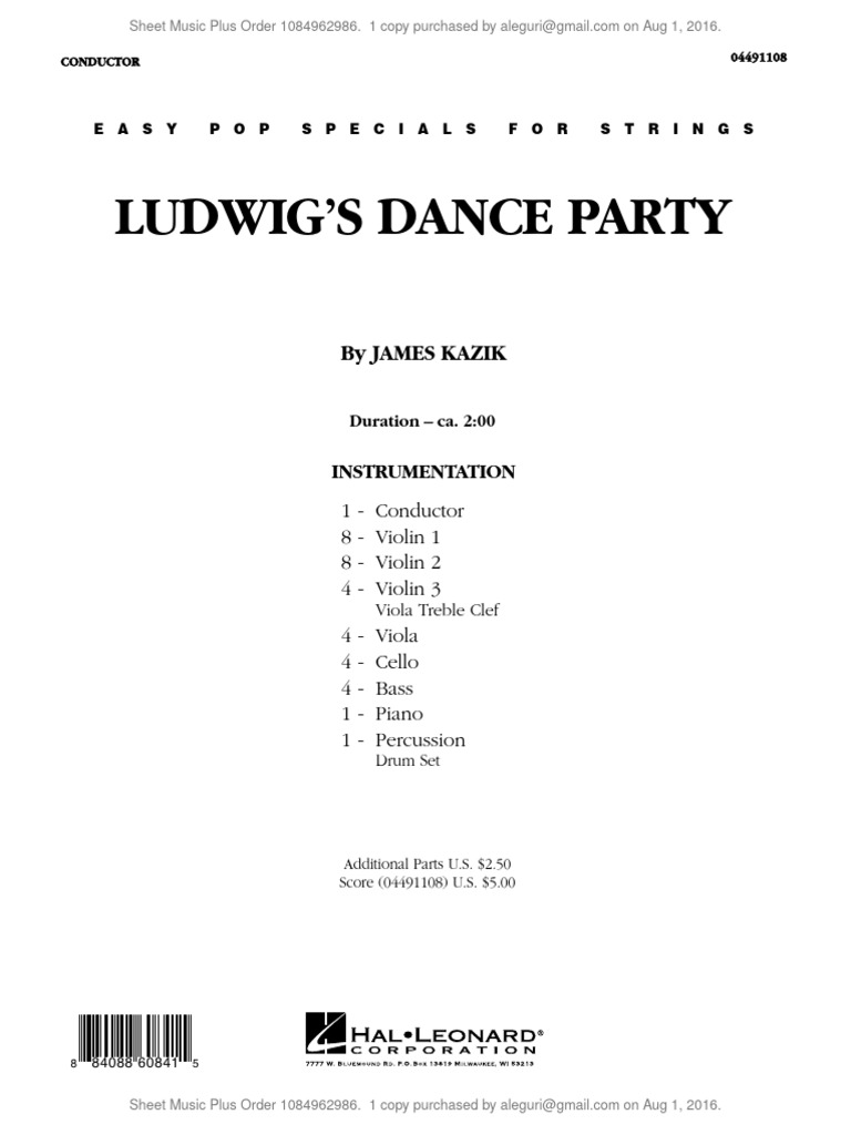 Ludwig S Dance Party Full Score | PDF