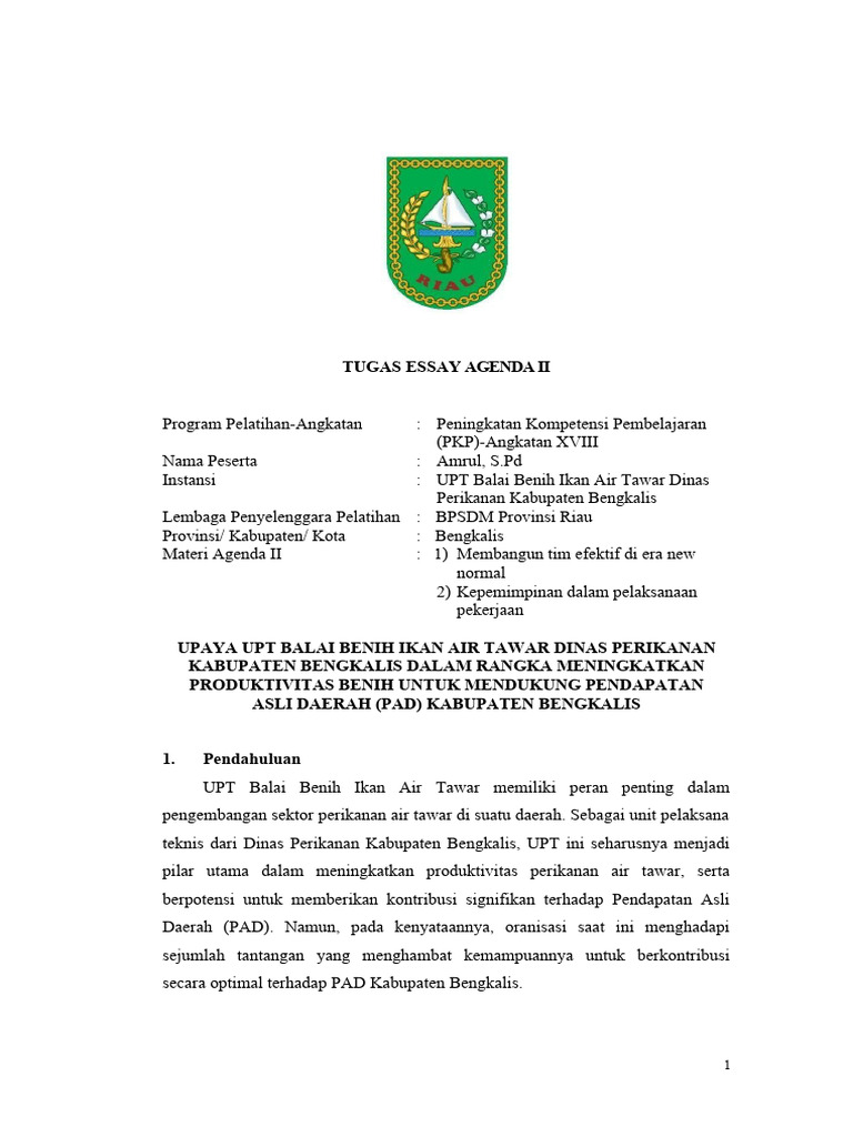 Tugas Essay Agenda Ii | PDF | Teknologi & Rekayasa