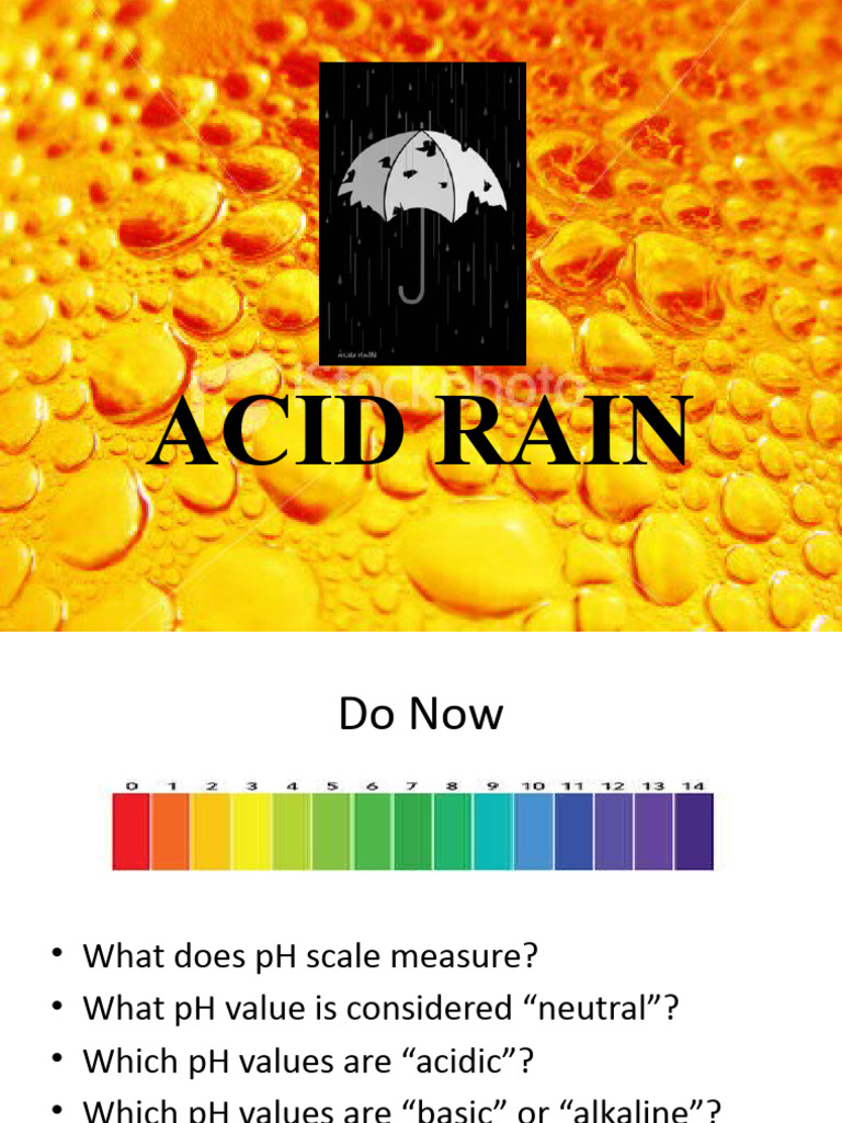 Acid Rain PPT NP | PDF | Soil | Rain