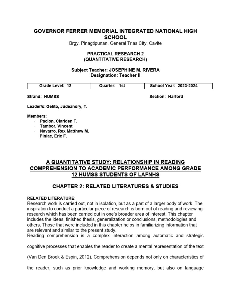 CHAPTER 2 FINAL NEW FORMAT 2. Last Na Talaga | PDF | Reading Comprehension | Cognition