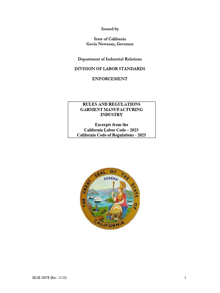 Garment Rules And Regulations PDF Employment Overtime