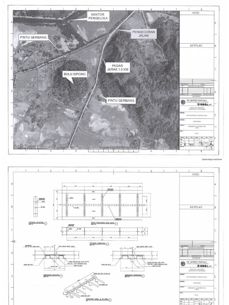 As-Built DWG Jalan Beton Bulu Sipong | PDF