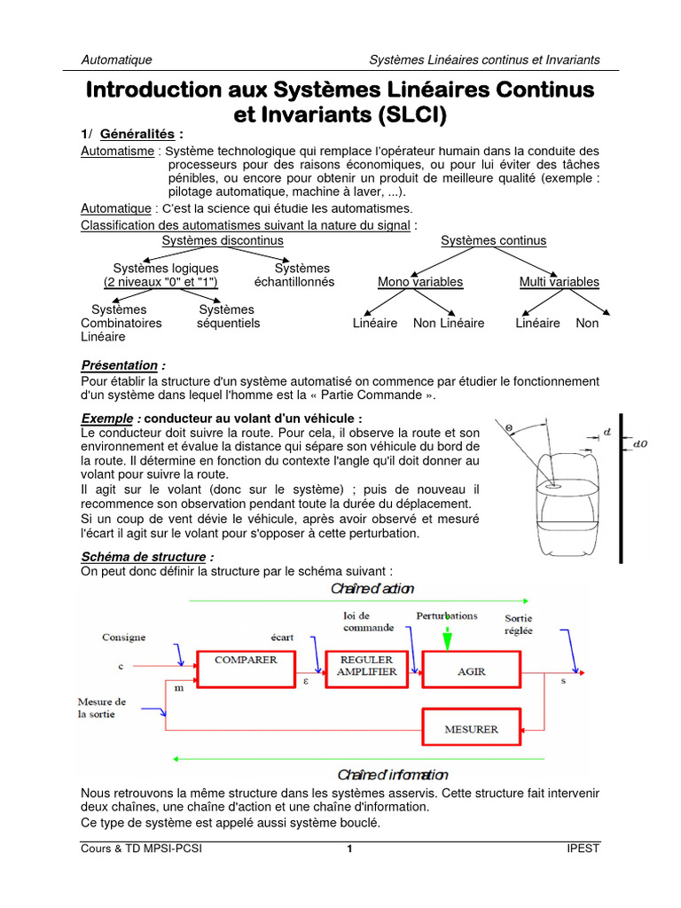 Introduction aux Systèmes Linéaires Invariants | PDF | Sciences et ...
